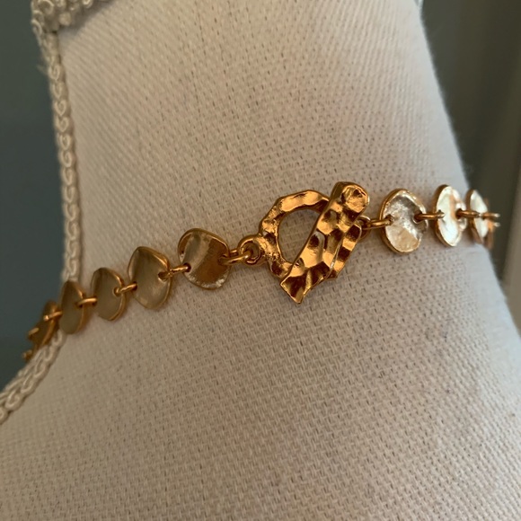 Vintage | Jewelry | Rose Gold Metal Long Toggle Necklace | Poshmark